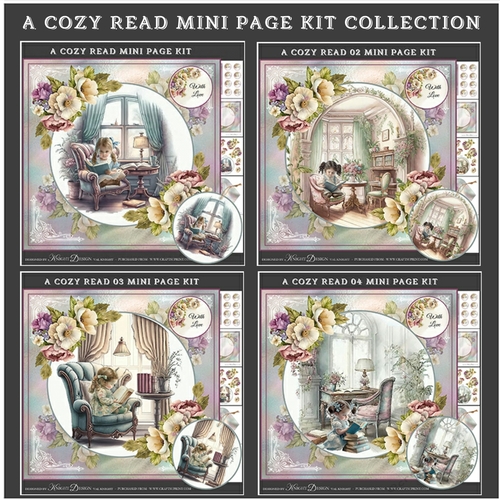 A Cozy Read Mini Page Kit Collection - CUP1204993_58488 | Craftsuprint