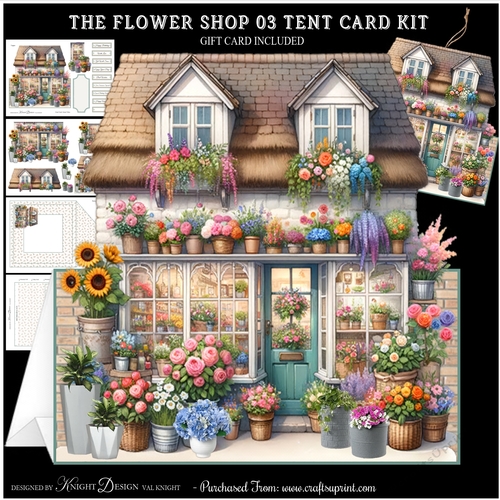 Flower Shop 03 Tent Card Kit - CUP1292260_58488 | Craftsuprint