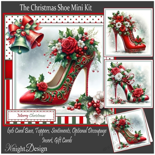 Christmas Shoe With 3 Toppers - Makes 3 Cards - CUP1385450_58488 ...