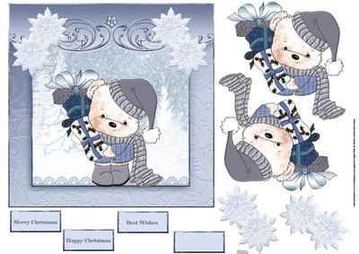 Gift Ted Card with Decoupage - CUP582995_8 | Craftsuprint
