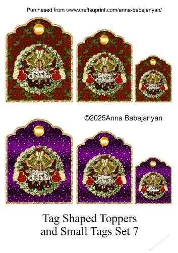 Tag Shaped Toppers and Small Tags Set 7 - CUP1411760_96 | Craftsuprint