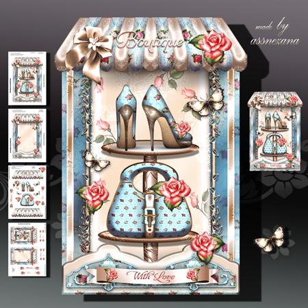 Boutique Shaped Card Kit2 - CUP659867_1641 | Craftsuprint