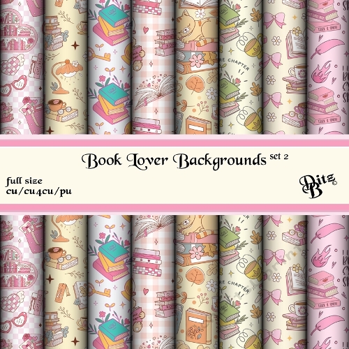 Book Lover Backgrounds Set 2 - CUP1416234_135210 | Craftsuprint