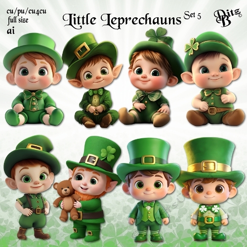 Little Leprechauns Set 5 - CUP1428456_135210 | Craftsuprint
