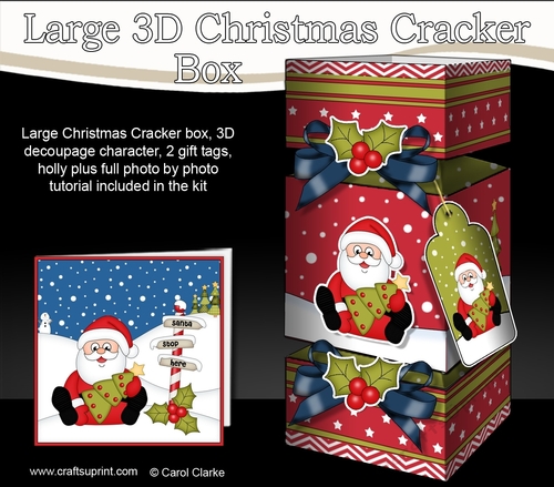 3D Large Christmas Cracker Box Mini Kit - Santa has an Xmas Tree ...