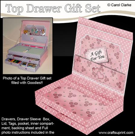 3D Pretty Floral Top Drawer Gift Set Kit - CUP389566_359 | Craftsuprint