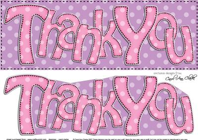 Lge Dl Thank You 3D Decoupage - CUP610439_359 | Craftsuprint