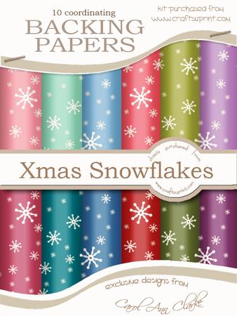 Christmas Snowflakes Background Papers - CUP646258_359 | Craftsuprint