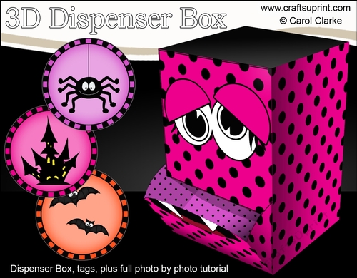 3D Fun Halloween Dispenser Box Mini Kit - Scary Monster Twilight ...