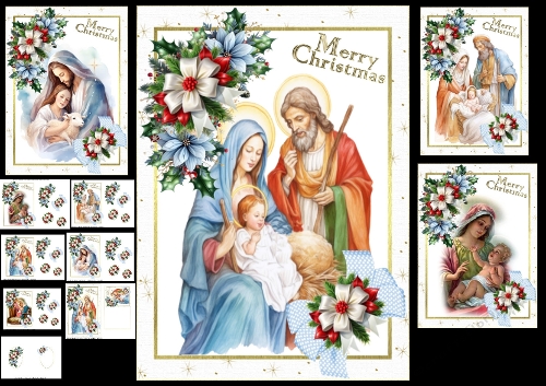 A5 Christmas nativity choice of four mini kit - CUP1392886_1209 ...