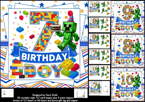 7x7 Lego Birthday boy choice of four mini kit - CUP1412638_1209 ...