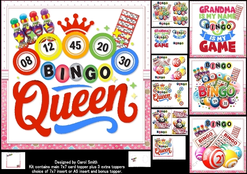 7x7 Bingo crazy choice of four mini kit - CUP1420401_1209 | Craftsuprint