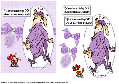 Tess is Pushing 50 Quick Card - CUP486244_1209 | Craftsuprint