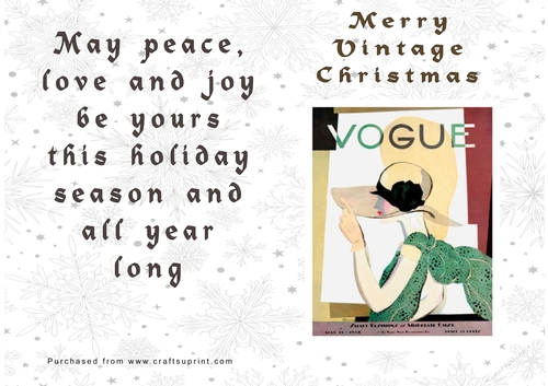 No Cut Just Print Christmas Cards Vintage - CUP1180114_59450 | Craftsuprint