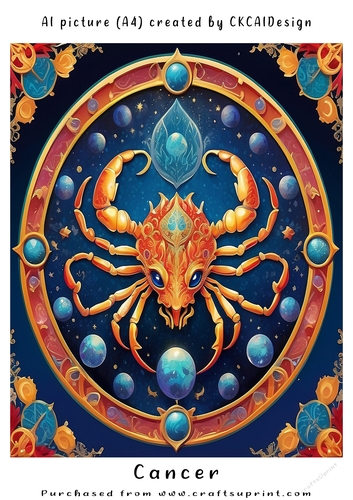 A4 AI Beautiful Fantasy Zodiac Signs Cancer - CUP1271530_59450 ...