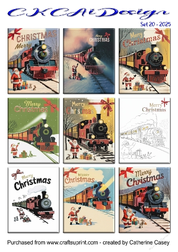 Christmas Tags Santa and Trains Set 20 - CUP1405046_59450 | Craftsuprint