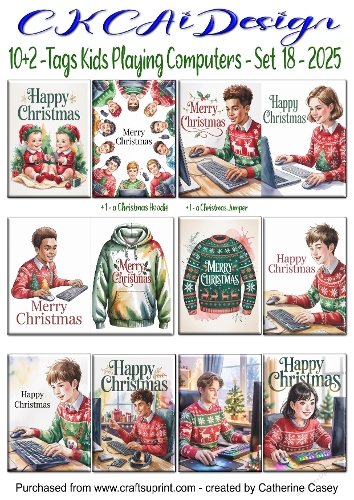 10+2 Tags Kids Playing Computers - Set 18 2025 - CUP1405296_59450 ...