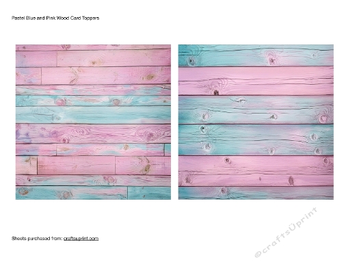 Pastel Blue and Pink Wood Card Toppers - CUP1378473_87117 | Craftsuprint