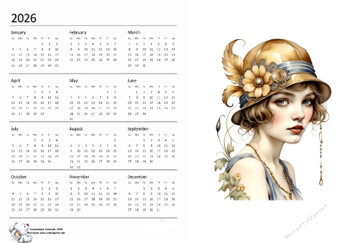 2026 calendar Flapper (Style 2) 4 - CUP1412155_4063 | Craftsuprint