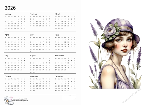 2026 calendar Flapper (Style 2) 11 - CUP1412163_4063 | Craftsuprint