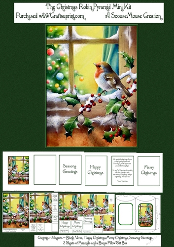 The Christmas Robin Pyramid Mini Kit - CUP794955_4063 | Craftsuprint