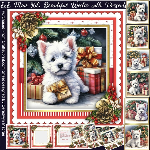 8x8 Mini Kit, Beautiful Westie with Presents - CUP1263590_1398 ...