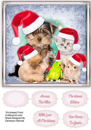 Christmas Furry Friends 3 - CUP904352_1398 | Craftsuprint