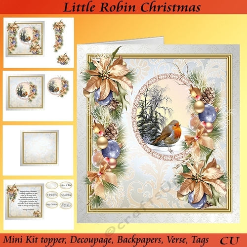 Little Robin Christmas Mini Kit - CUP983329_2232 | Craftsuprint