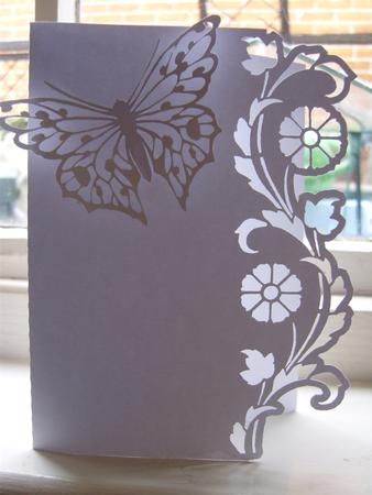 Border Edge Card 19 with Butterfly - CUP691105_198 | Craftsuprint