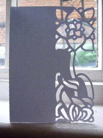 Stylised Flower Over the Edge Card - CUP691540_198 | Craftsuprint