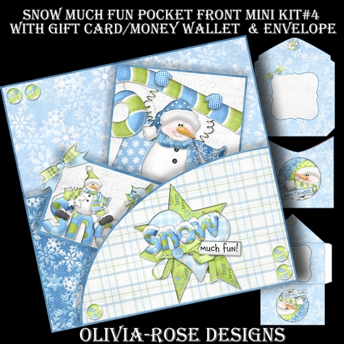Snow Much Fun Pocket Front Mini Kit#4 - CUP1175874_104105 | Craftsuprint