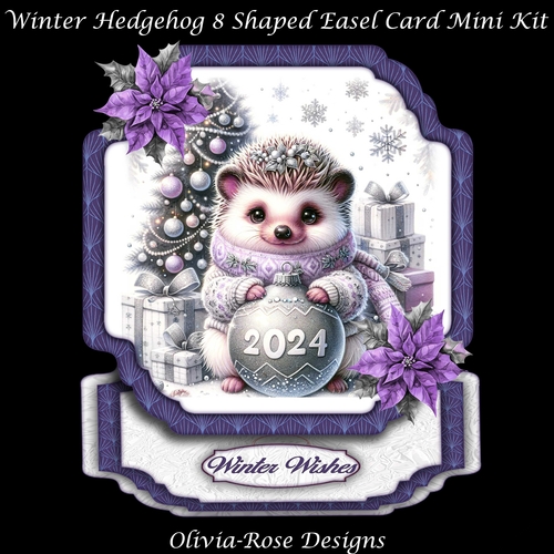 Winter Hedgehog 8 Shaped Easel Card Mini Kit - CUP1289659_104105 ...