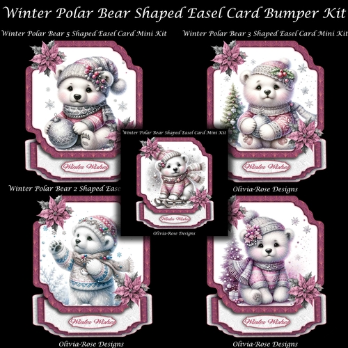 Winter Polar Bear Shaped Easel Card Bumper Kit - CUP1289674_104105 ...