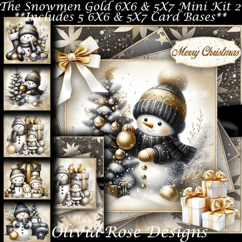 The Snowmen Gold Mini Kit 2 - CUP1347411_104105 | Craftsuprint