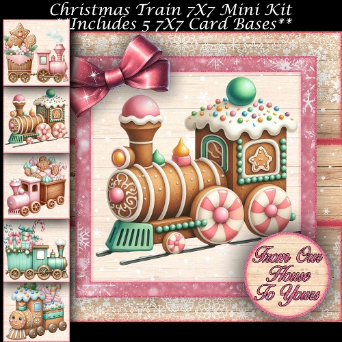Christmas Train Mini Kit 7X7 - CUP1401520_104105 | Craftsuprint