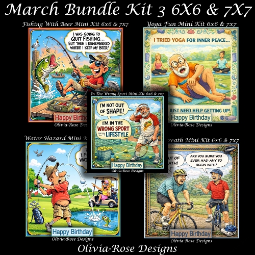 March Bundle Kit 3 **Includes 6x6 & 7x7 Card Bases** - CUP1434045 ...