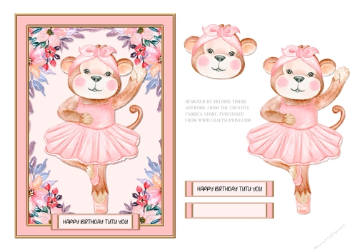 Happy Birthday TUTU You (Card #1) - CUP1075553_74027 | Craftsuprint