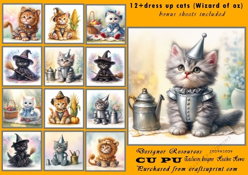 12+ wizard of oz character cats - CUP1426321_107 | Craftsuprint