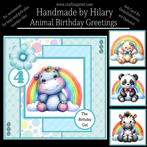 Animal Birthday Greetings - CUP1397635_118824 | Craftsuprint