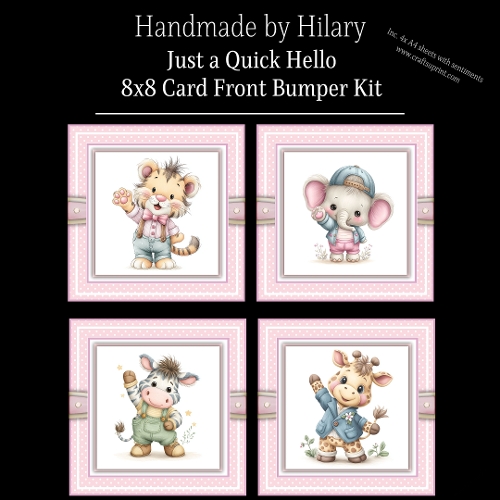 Just a Quick Hello - 8x8 Card Fronts - CUP1407672_118824 | Craftsuprint