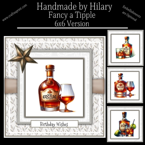 Fancy a Tipple - 6x6 Version - CUP1424062_118824 | Craftsuprint