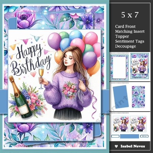 5x7 ~ Birthday Girl - CUP1419579_2073 | Craftsuprint