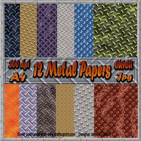 12 Metal Papers Cu4cu - CUP321732_1035 | Craftsuprint