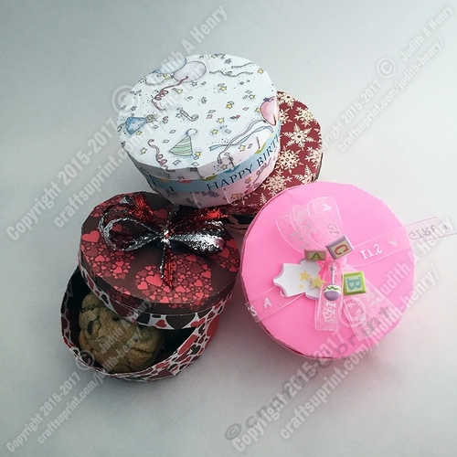 Circular Personalized Cookie Box - CUP759804_2228 | Craftsuprint
