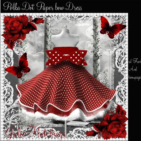 Red Polka Dot Dress with Paper Bow Card Front Kit - CUP516786_1483 ...