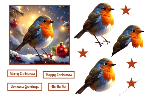 Beautiful Christmas Robin Topper With Decoupage. - CUP1398987_45928 ...