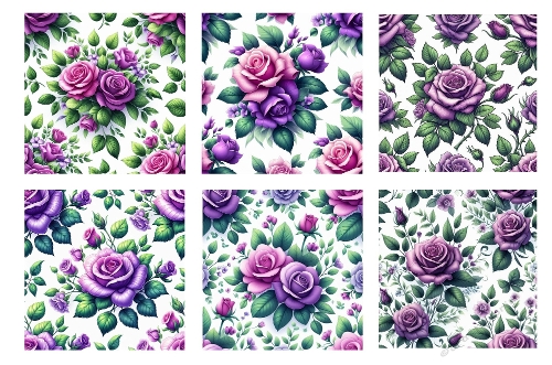 6 x 5 X 5 Purple Flowers Toppers - CUP1409183_45928 | Craftsuprint