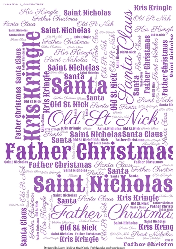 Santa Word Backing Paper - CUP1332788_14757 | Craftsuprint