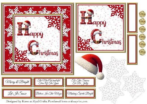 Santa Hat Words 2 - CUP1403667_14757 | Craftsuprint