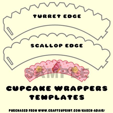 Cupcake Wrappers Templates - CUP226121_168 | Craftsuprint